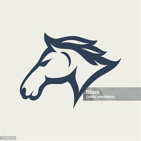 馬標誌設計圖示插圖向量圖形及更多商標圖片 商標 頭 馬 Istock