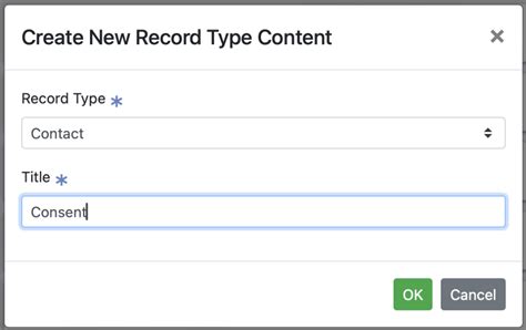 Create New Record Type Content Shareportals 1