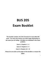 BUS 205 Formula Packet Pdf BUS 205 Exam Booklet This Booklet Contains All Of The Formulas For