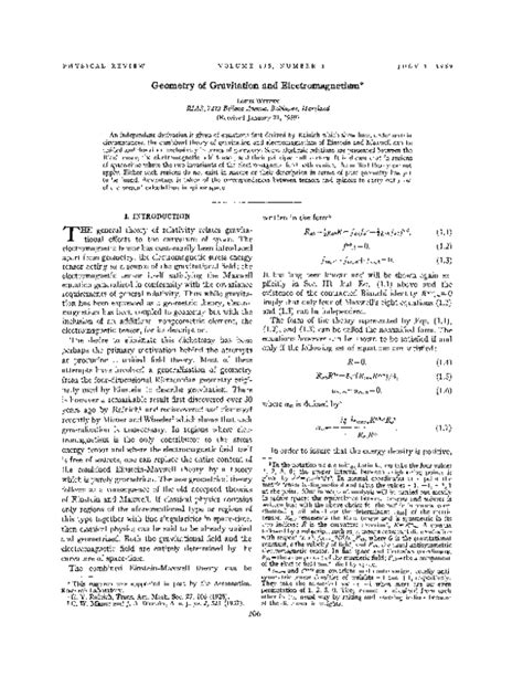 Pdf Geometry Of Gravitation And Electromagnetism