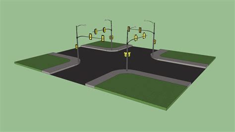 Small Four Way Intersection 3d Warehouse