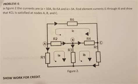 Solved Problem 4 In Figure 2 The Currents Are Ia 10a Ib 5a