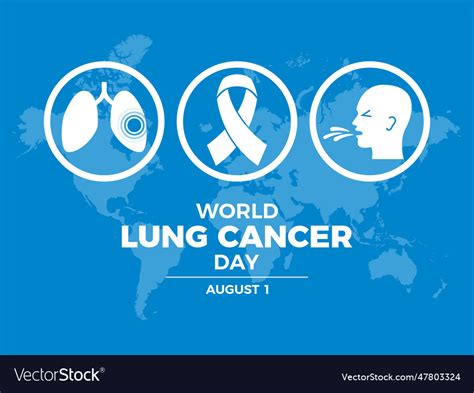 World Lung Cancer Day Poster Royalty Free Vector Image