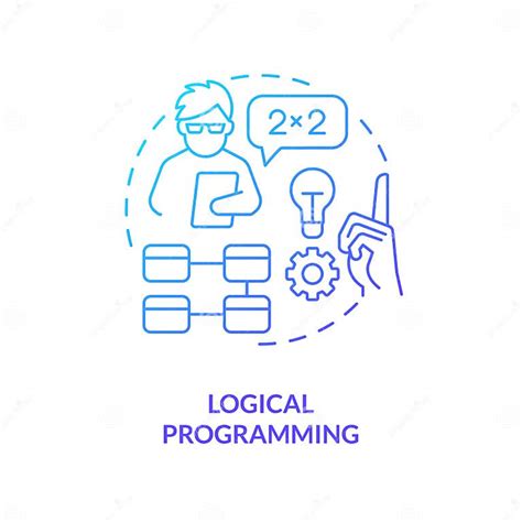 Logical Programming Blue Gradient Concept Icon Stock Vector