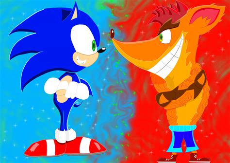 Crash Bandicoot Vs Sonic The Hedgehog By Pikminio1 On Deviantart