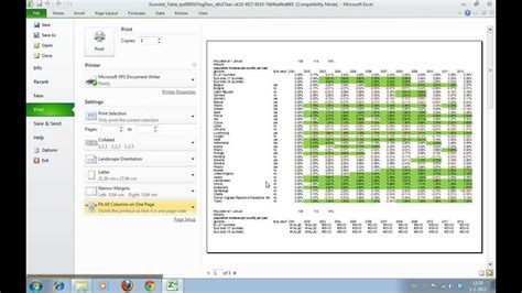 How To Print Large Data Sets In Excel 2010 Youtube