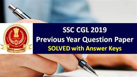 Ssc Cgl 2019 Solved Previous Year Question Paper With Answer Key 100