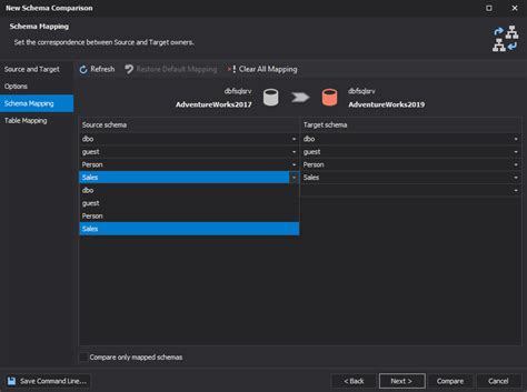How To Compare Two Database Schemas In Sql Server