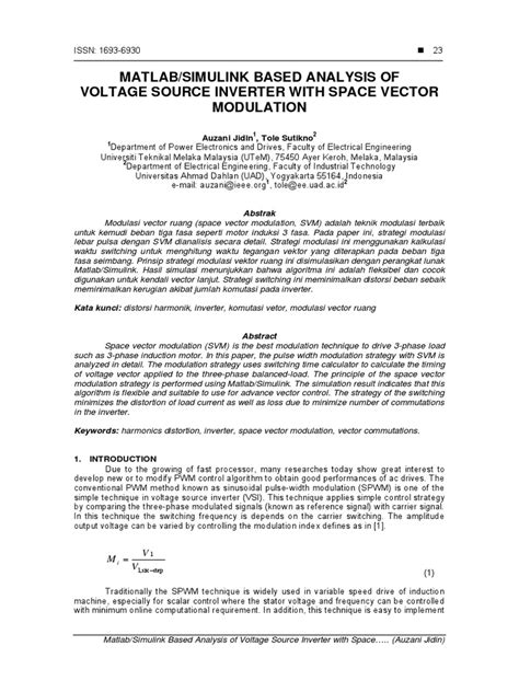 Matlab Simulink Based Analysis Of Voltag Pdf Pdf Power Inverter