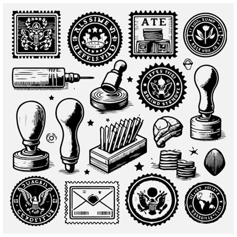 Stamp Set Vector Stamp Without Text Stock Illustration Premium Ai Generated Vector