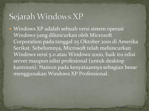 WINDOWS XP PPT