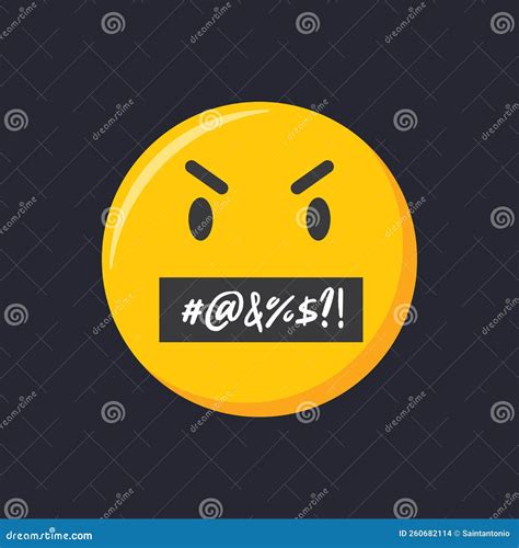 Ikonen Emoji Arg Och Ond Emoticon Vektor Illustration Vektor
