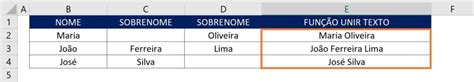 Como juntar textos de diferentes células no Excel Max Planilhas