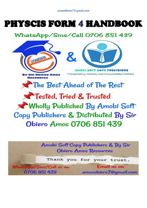 Physics Form 1 Ms Mod23042022001 Mwakican Joint Examination Making