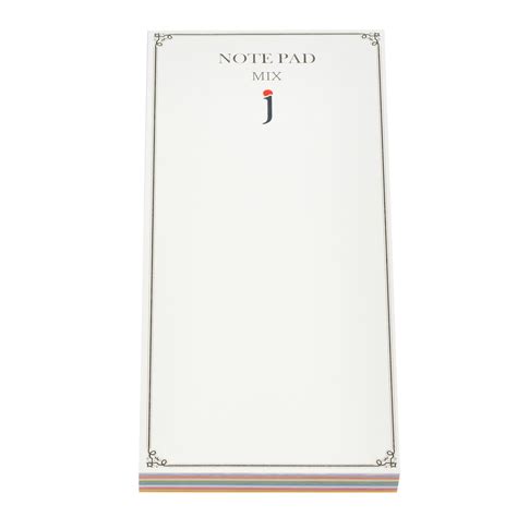 Mixed Colours 80 Sheet Notepad The Japanese Shop