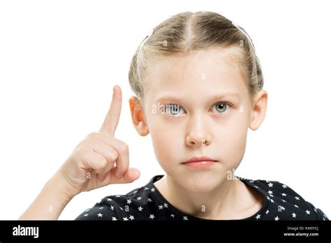 Emotion Girls Attention On White Background Isolated Stock Photo Alamy