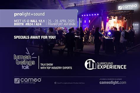 Cameo At Prolight Sound 2023 Music Instrument News