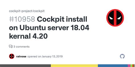 Cockpit Install On Ubuntu Server 1804 Kernal 420 · Issue 10958