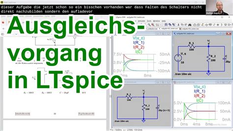 Simulation Des Auf Entladen Eines Kondensators Ber Zwei Widerst Nde Aus Aufgabe In