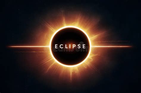 Graphic Depiction Of Solar Eclipse With Moon Crossing Suns Path Stock