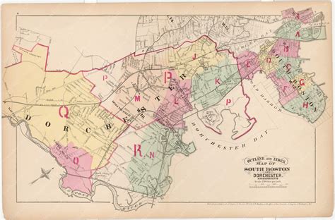 South Boston And Dorchester Massachusetts 1874 Index Map Wardmaps Llc