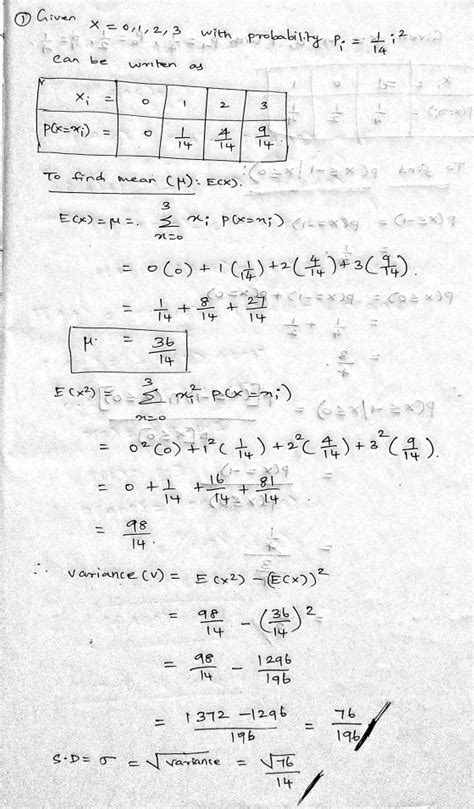 1 let x be a random variable that assume the values {0 1 2 3} with