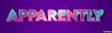Apparently Text Effect And Logo Design Word
