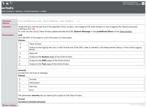 【capl实用开发】 Write 类型函数的多样用法writeex Csdn博客