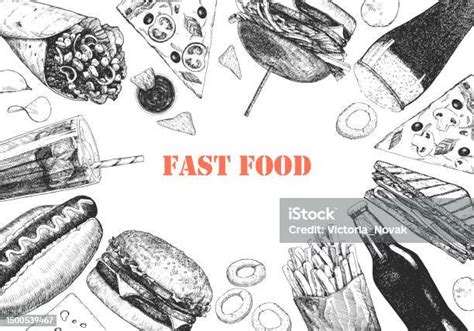 Fast Food Menu向量圖形及更多三文治圖片 三文治 不健康飲食 午餐 Istock