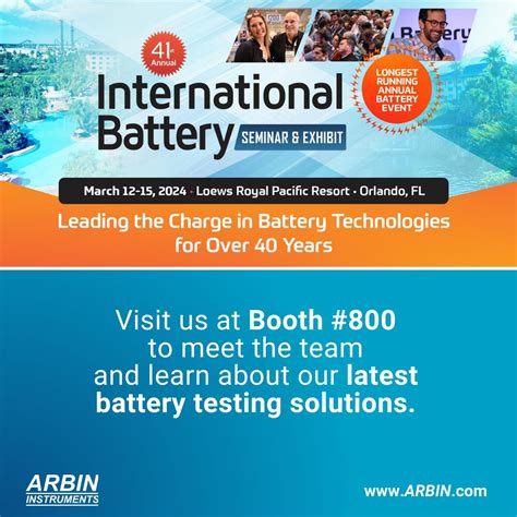 Arbin Instruments On Linkedin Arbin Internationalbatteryseminar Advancingbatterytechnologies…