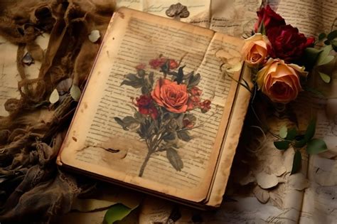 Premium Ai Image Antique Romance Journal Paper Texture