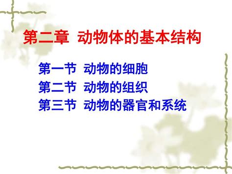 普通动物学 第2章动物体的基本结构word文档在线阅读与下载无忧文档