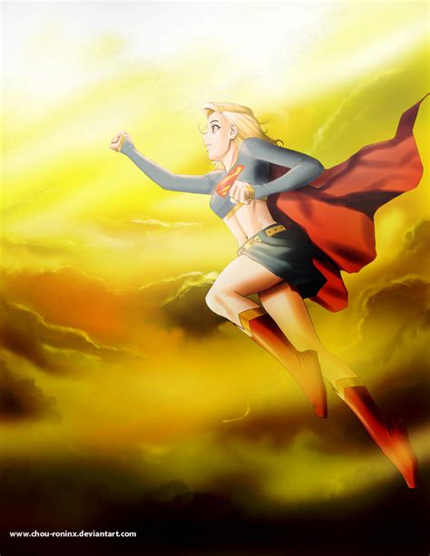 Supergirl Up And Away By Chou Roninx On Deviantart