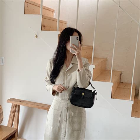 2color 하객룩투피스 가을 단정한 롱 스커트 셋업 하객룩 투피스 코디세트 에이블리