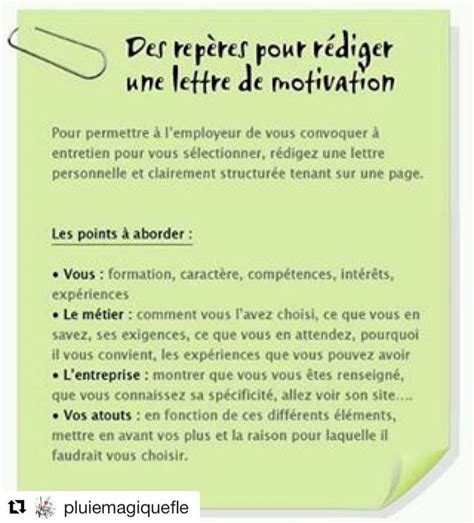 Astuces pour rédiger une lettre de motivation Lettre de motivation Lettre a Exemple lettre