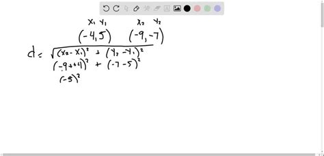 SOLVED Calculate The Distance Between The Given Points And Find Numerade