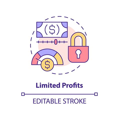 Limited Profits Concept Icon Cooperative Society Disadvantage Abstract Idea Thin Line