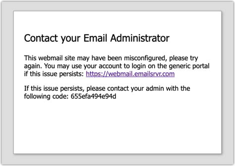 Contact Your Email Administrator This Webmail Site May Have Been