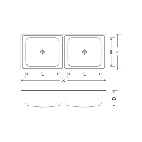 Double Square Bowl Camry Bathroom Accessories