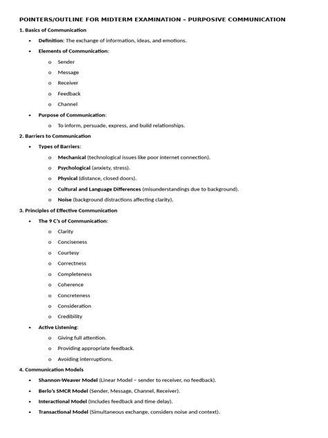 Pointers Purposive Comm Pdf Communication Behavioural Sciences