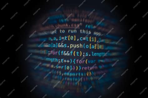 Premium Photo Software Developer Code Abstract Computer Script Code