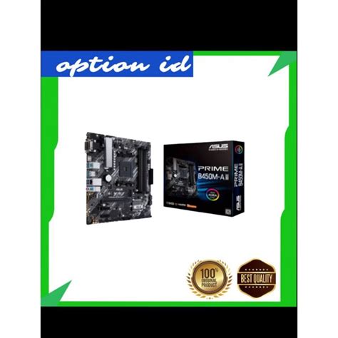 Jual Motherboard Amd Asus Prime B450m A Ii Am4 B450 Matx Ddr4 M2 Shopee Indonesia