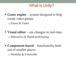 Game Development With Unity3D Game Development Lecture 3 PPT
