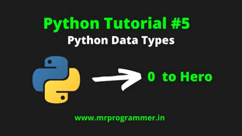 Python Tutorial Mr Programmer
