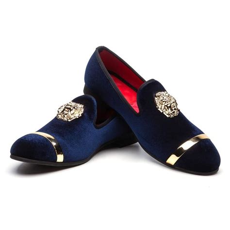 Men Genuine Leather Mens Metallic Textured Slip On Glitter Loafers