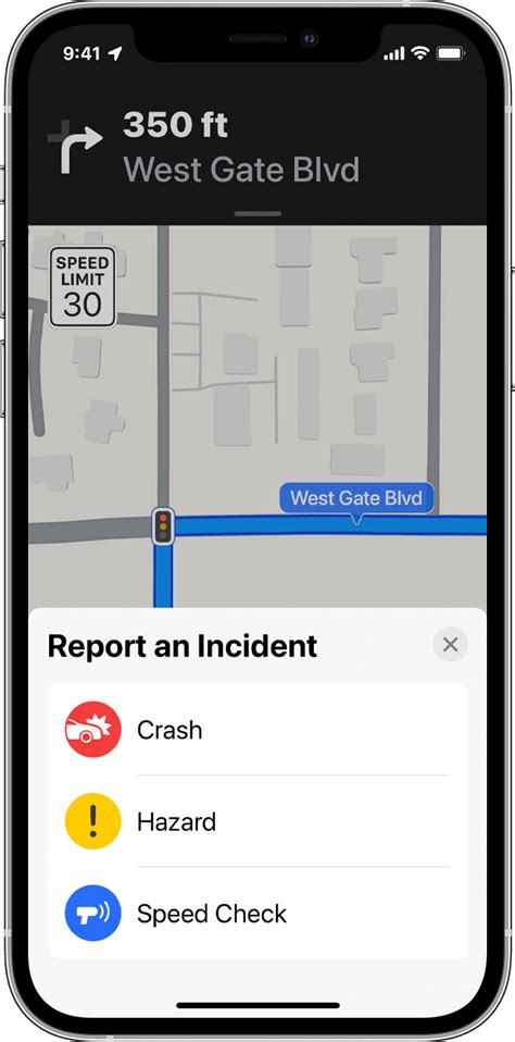 Report An Incident In Maps On Your Iphone Apple Support