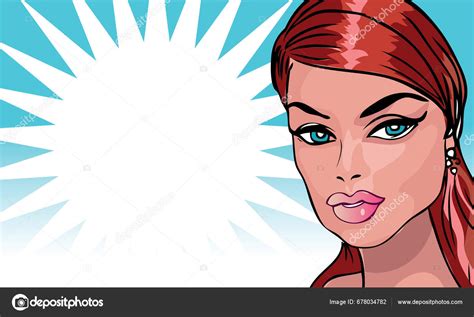 Pop Art Woman Vector Simple Design Stock Vector By ©designpicsinc 678034782