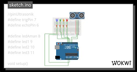 sensor ultrasonik wokwi esp32 stm32 arduino simulator