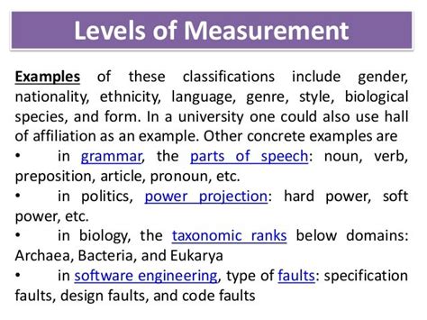 Levels Of Measurement