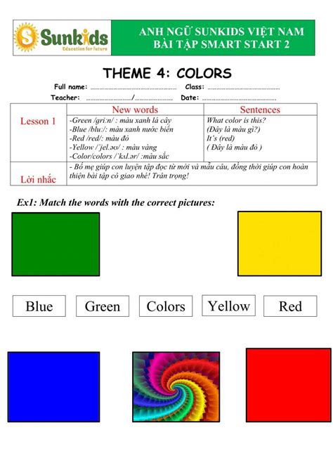 Sst2 Colors Lesson1 Online Exercise For Live Worksheets
